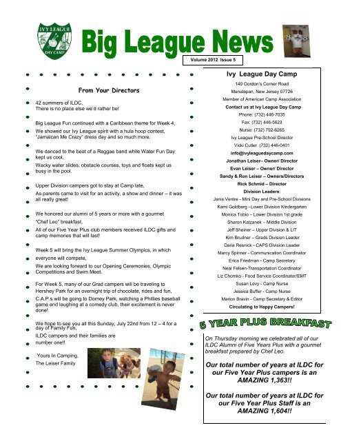 Camper Interview Questions - Ivy League Day Camp