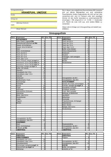 Umzugsliste als PDF - TAS-Walldorf