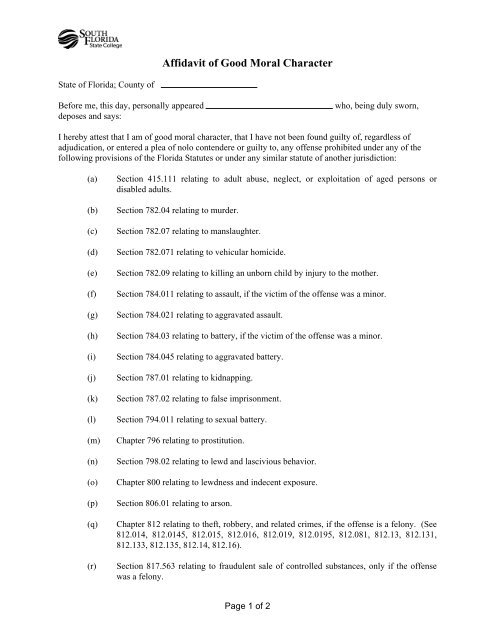 Affidavit Of Good Moral Character Fill Online, Printable,, 54% OFF Affidavit Of Good Moral Character Fill Online, Printable,, 54% OFF