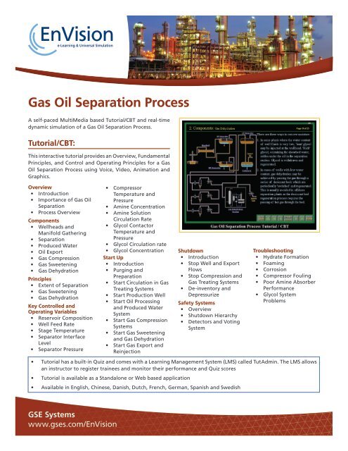 GOSP: Gas Oil Separation Process - GSE Systems, Inc.
