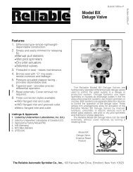 Model D Dry Pipe Valve - Reliable Automatic Sprinkler Co.