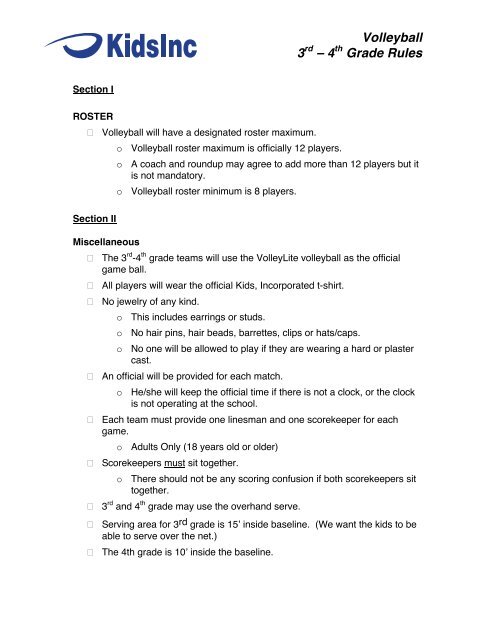 Volleyball 3 4 Grade Rules Kids Incorporated volleyball-3-4-grade-rules-kids-incorporated