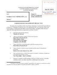 Motion to Appear Pro Hac Vice for John - Patriot Coal