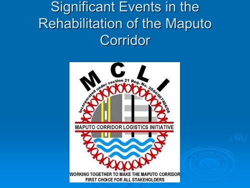 Maputo Development Corridor Timeline - MCLI
