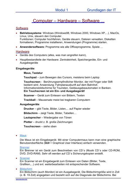 Computer – Hardware – Software