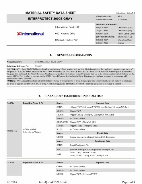 material safety data sheet interprotect 2000e gray - datasheets.intern...