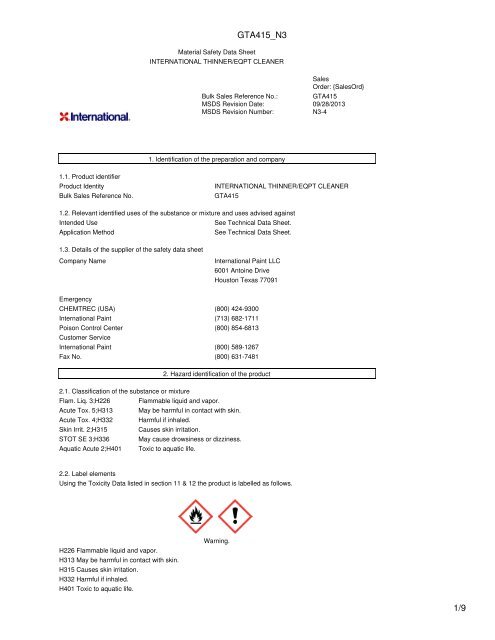 GTA415 N3 - datasheets.intern... - International Paint