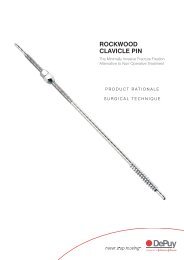 Rockwood Clavicle Pin Design Rationale and Surgical ... - Biomet