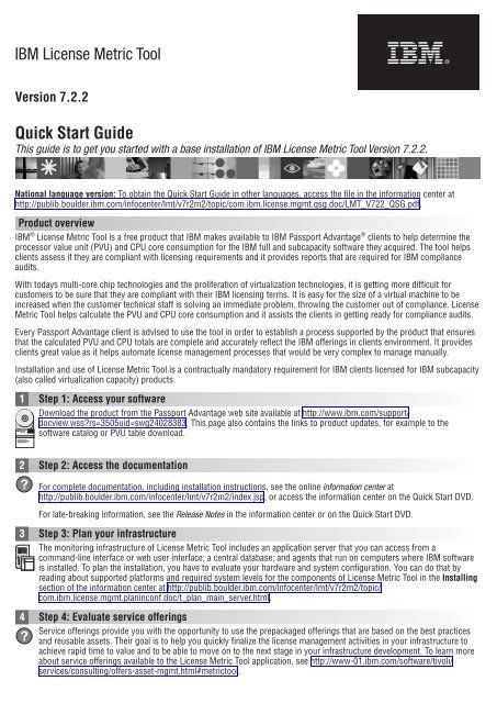 IBM License Metric Tool Quick Start Guide