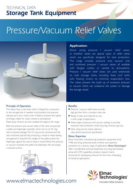 Pressure/Vacuum Relief Valves