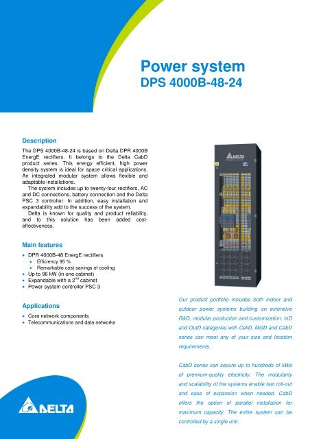 DPS 4000B-48-24 - DELTA Power Solutions