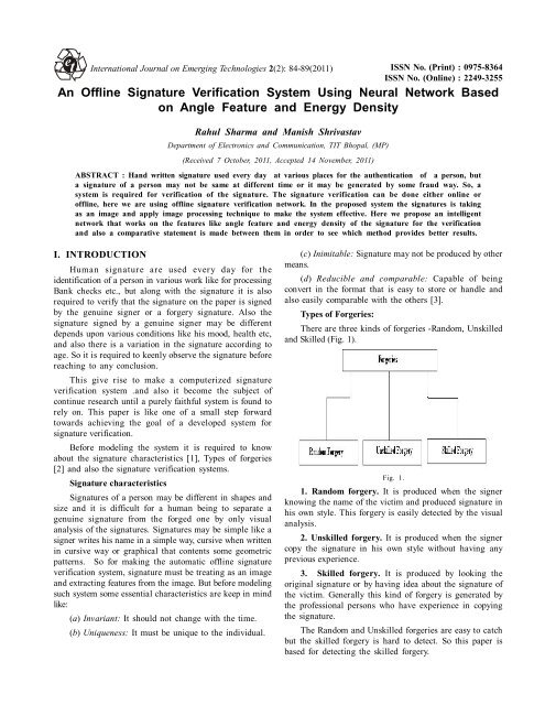 An Offline Signature Verification System Using Neural Network