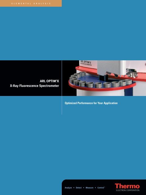 ARL OPTIM'X X-Ray Fluorescence Spectrometer - spekom