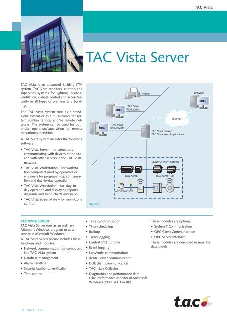 TAC Vista Server