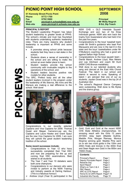 P IC NEW S - Picnic Point High School