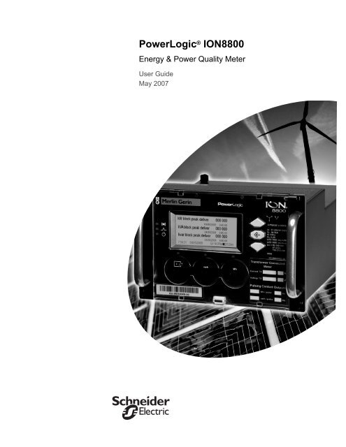 PowerLogic ION8800 User Guide - Schneider Electric