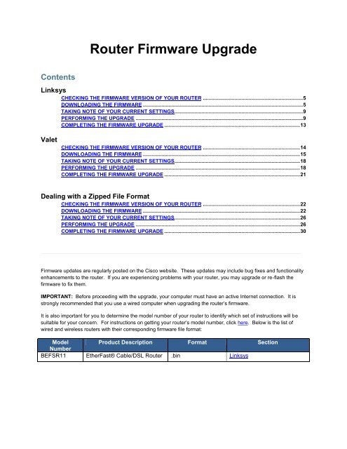 Router Firmware Upgrade