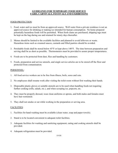 Temporary Food Permit - Onondaga County