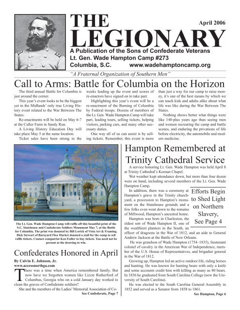 LEGIONARY - Lt. Gen Wade Hampton Camp No. 273 SCV