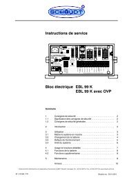 Manuel d'utilisation Bloc électrique EBL 101 - ProVDL