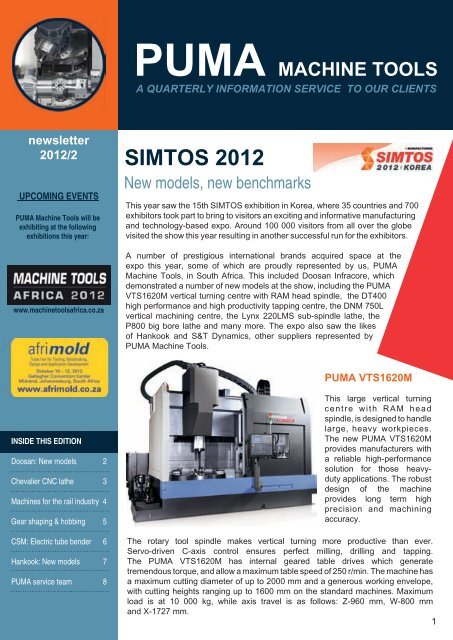 SIMTOS 2012 - Puma Machine Tools