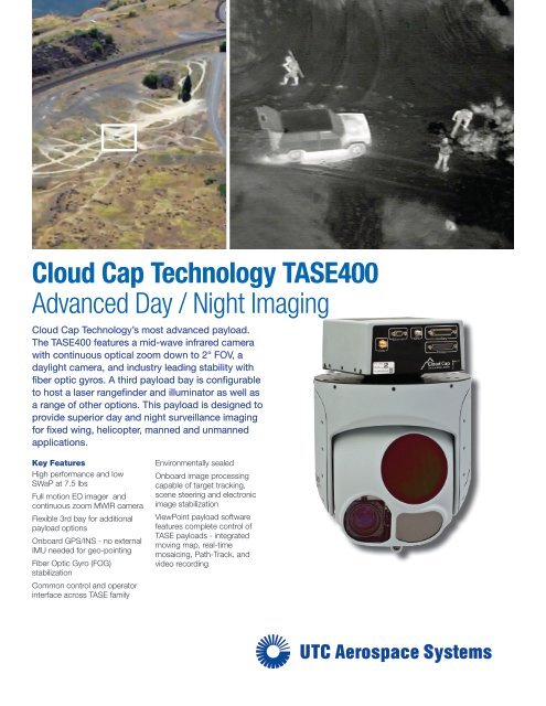 TASE400 Data Sheet - Cloud Cap Technology