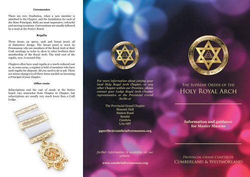 Royal Arch Information Booklet for Master Masons (pdf)