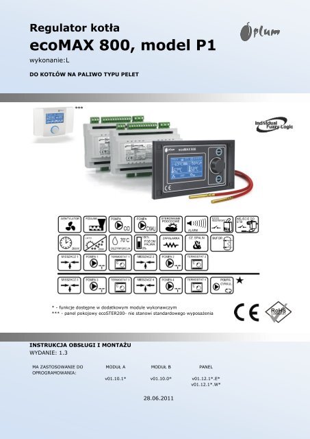 Instrukcja sterownika ecoMAX800P - HKS Lazar