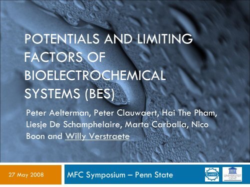 Potentials and limiting factors of bioelectrochemical systems (BES)