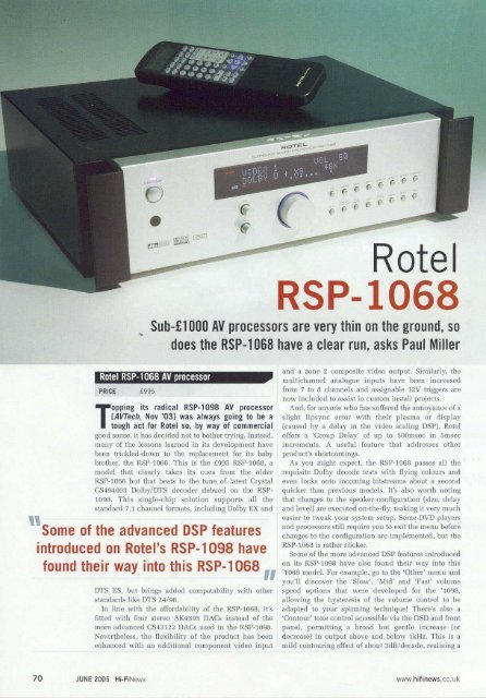 RSP-1068 - Rotel