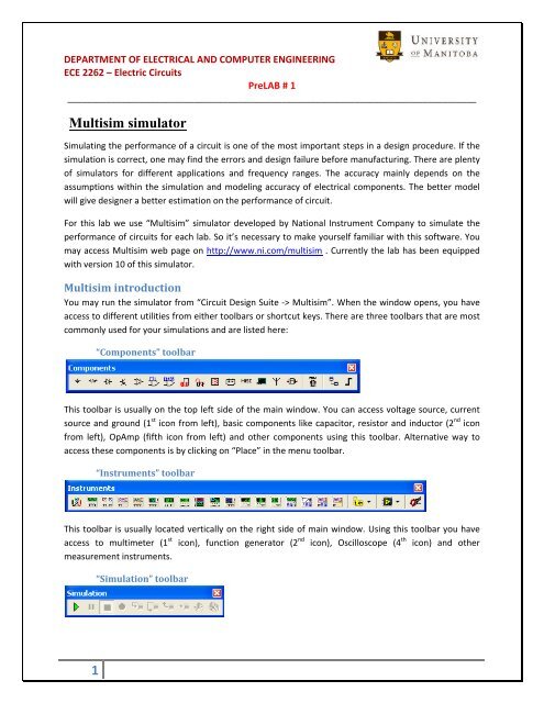 Pre Lab - Electrical and Computer Engineering