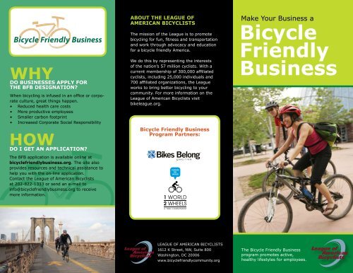 Bicycle Friendly Business brochure - BikeArlington