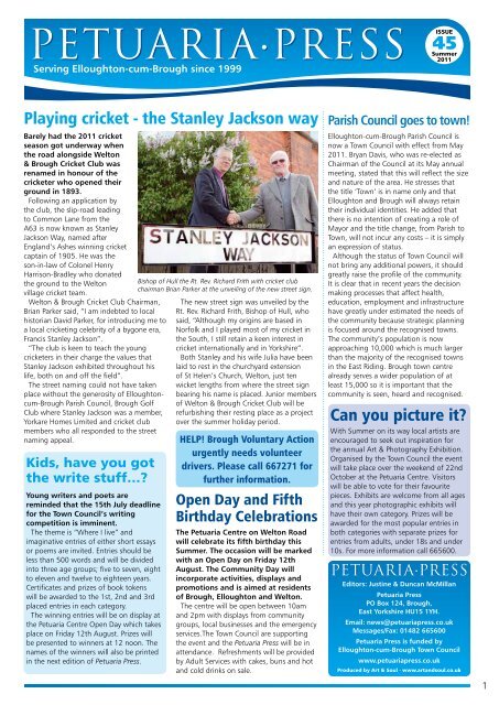 Serving Elloughton-cum-Brough since 1999 - Brough Community ...