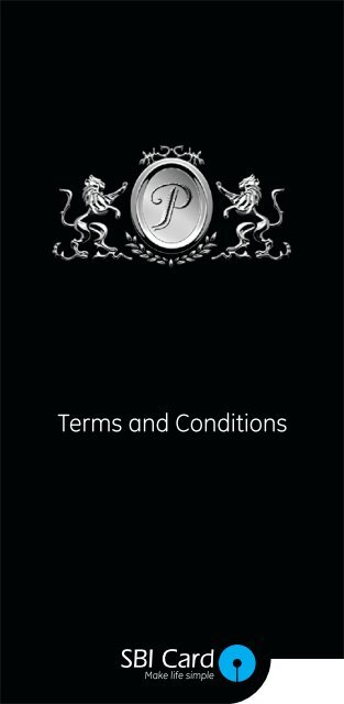 Terms and Conditions - SBI Credit Card India