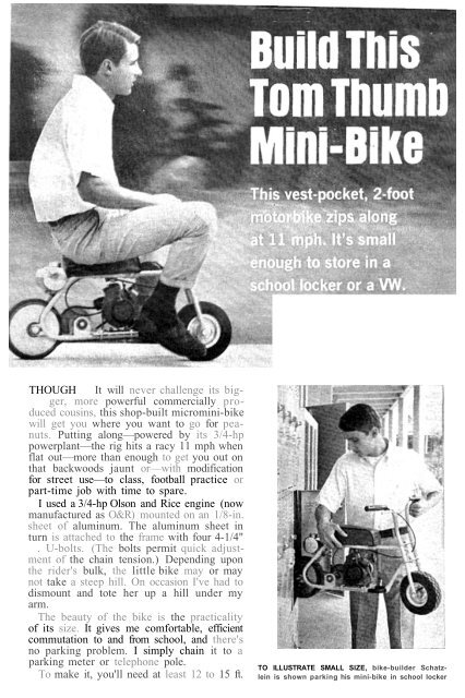 Pocket Bike Plans - Vintage Projects