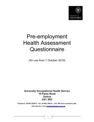 Pre-employment health questionnaire