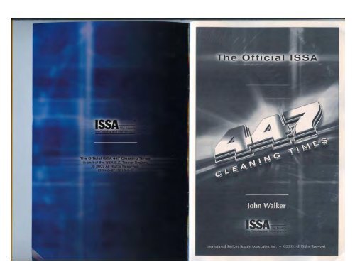 ISSA - 447 Cleaning Times guide