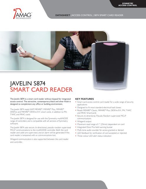 JAvELiN S874 SMART CARD READER - AMAG