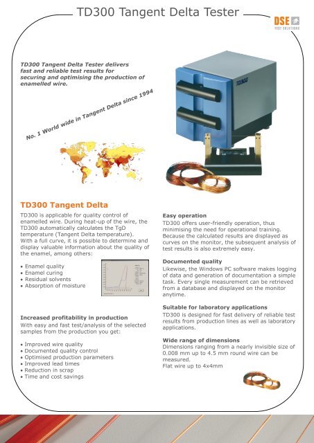 TD300 Tangent Delta Tester - DSE Test Solutions
