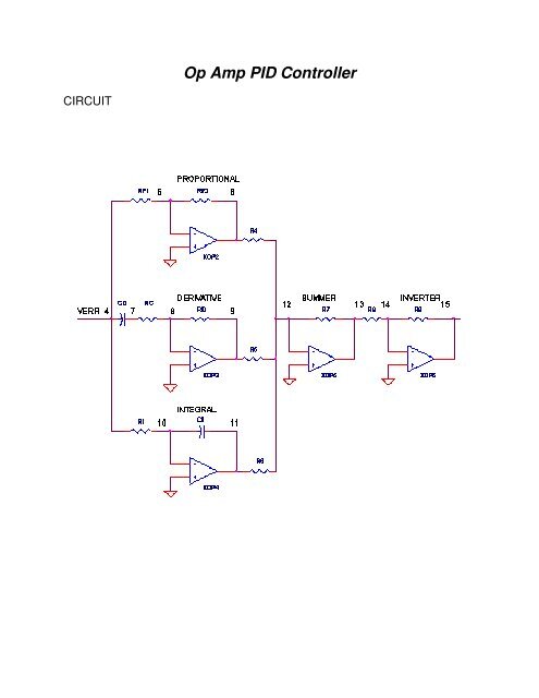 Op Amp PID Controller Op Amp PID Controller