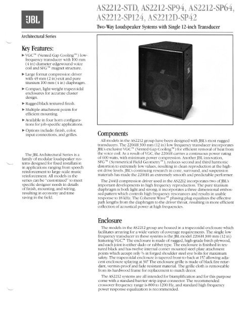 AS2212 - JBL Professional