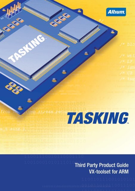 TASKING VX-toolset for ARM Third Party Product Guide