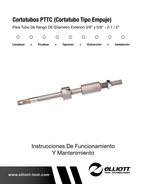 PTTC Tube Cutter Technical Manual - Elliott Tool Technologies