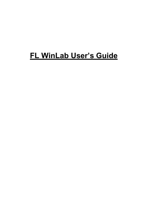 Perkin Elmer FL Winlab User's Guide (PDF)