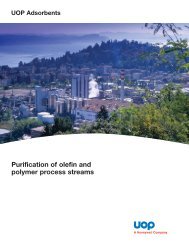 Overview of UOP Gas Processing Technologies and Applications ...