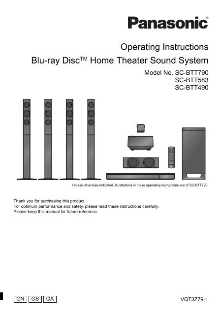 Operating Instructions Blu-ray DiscTM Home Theater Sound System