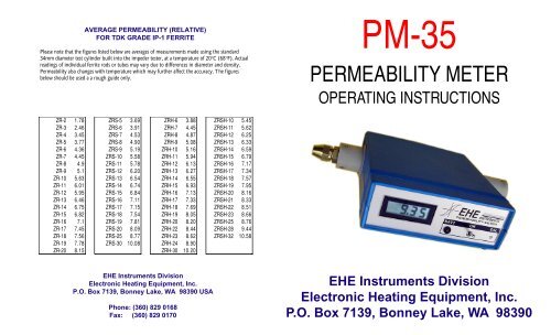 Manual 2000 - Electronic Heating Equipment Inc.