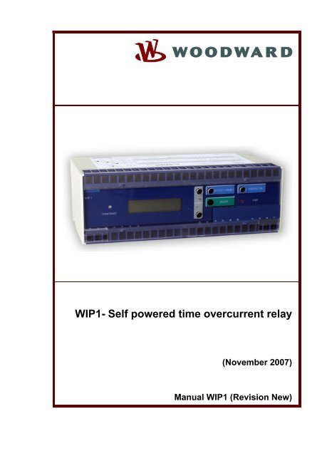 WIP1- Self powered time overcurrent relay