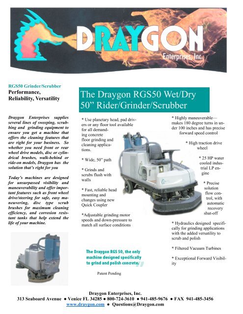 DRAYGON RGS 50 Product Spec Sheet [PDF]