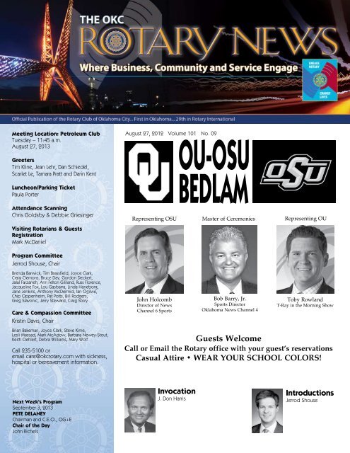 Guests Welcome - Rotary Club of Oklahoma City